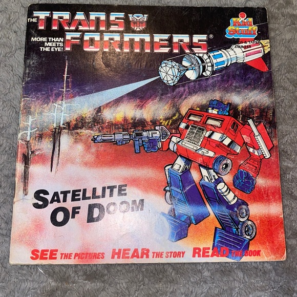 Other | Vtg 1985 Kid Stuff Transformers Satellite Of Doom Record Book ...